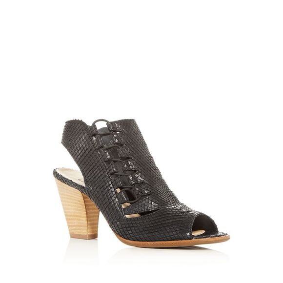 Paul Green | Shoes | Paul Green Womens Black Scaled Sabrina Block Heel ...